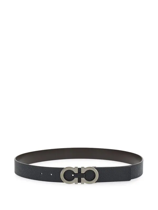 FERRAGAMO Gancini Reversible Belt - Black