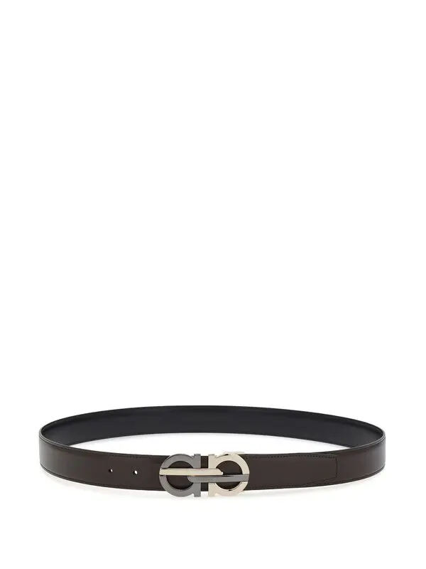 FERRAGAMO Gancini Reversible Belt - Brown