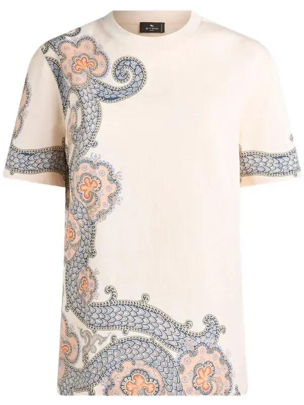 Etro Year Of The Snake Cotton T-shirt - Neutrals