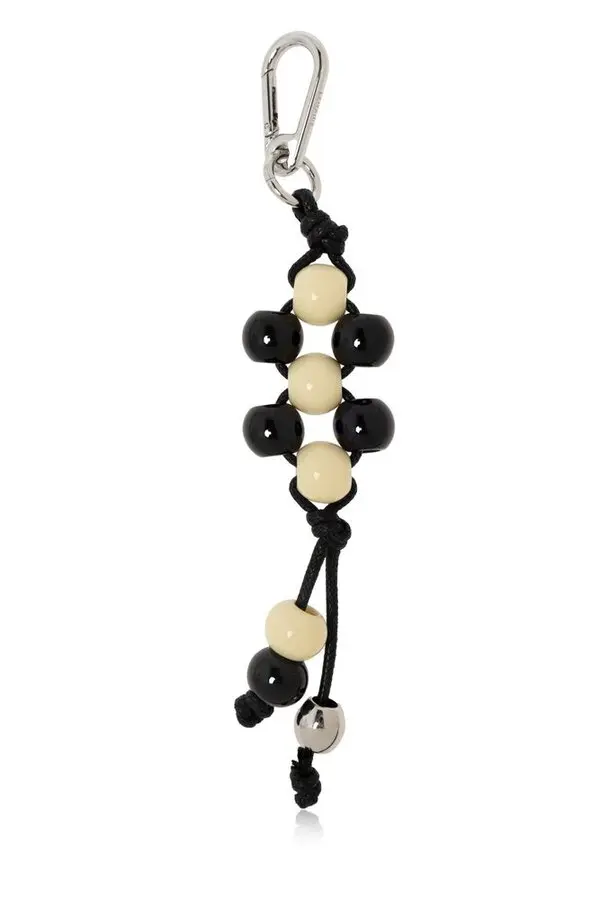 Lemaire Bead Embellished Keychain In Black - 10% Off | Editorialist