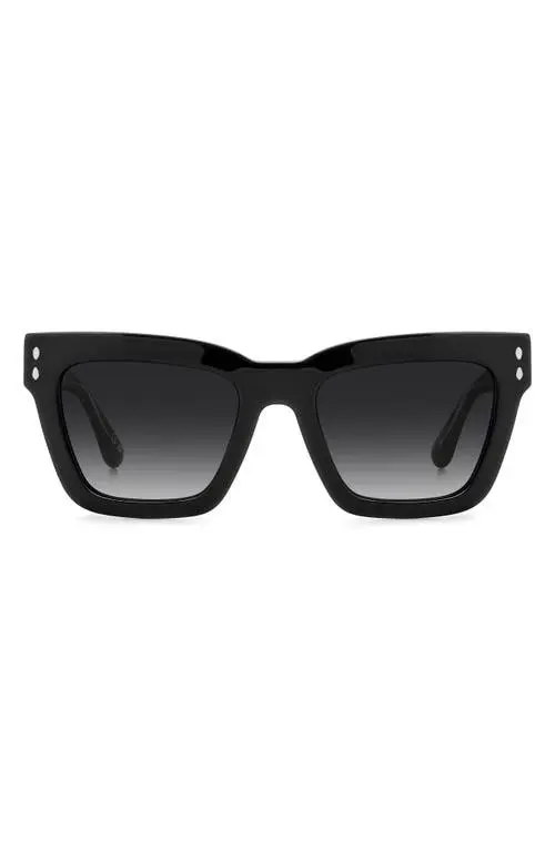 Isabel Marant 53mm Rectangular Sunglasses - Black/ Dark Grey Sf