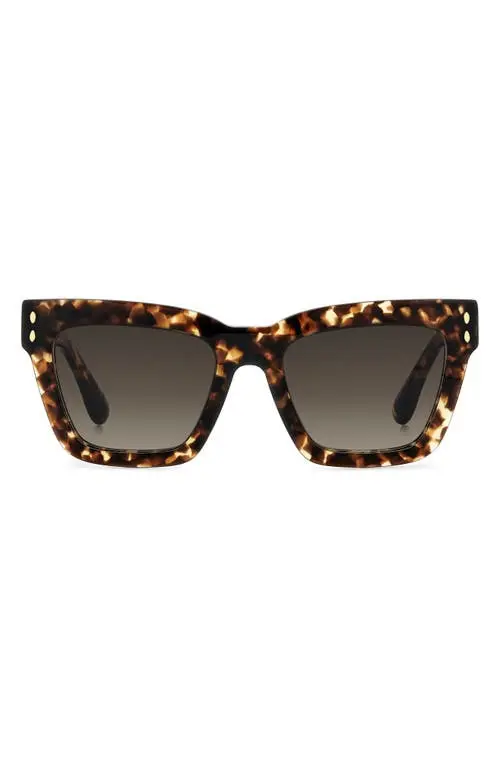 Isabel Marant 53mm Rectangular Sunglasses - Havana/ Brown Sf