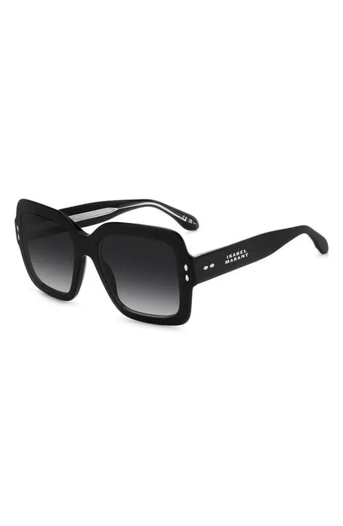 Isabel Marant 54mm Square Sunglasses - Black/ Dark Grey Sf