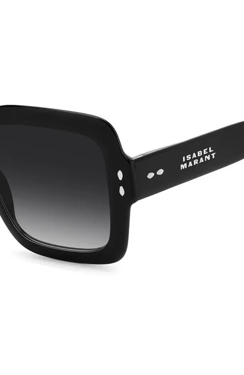 Isabel Marant 54mm Square Sunglasses - Black/ Dark Grey Sf