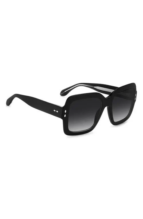 Isabel Marant 54mm Square Sunglasses - Black/ Dark Grey Sf