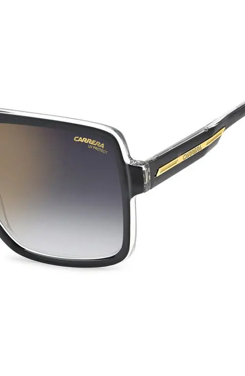 Carrera Eyewear 59mm Gradient Rectangular Sunglasses - Grey/ Grey