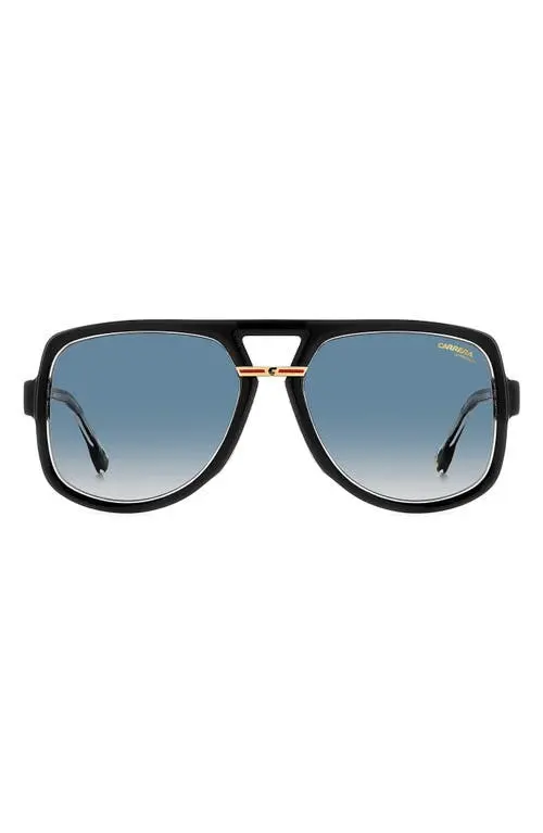 Carrera Eyewear 59mm Square Sunglasses - Black Crystal/ Dark Blue Sf