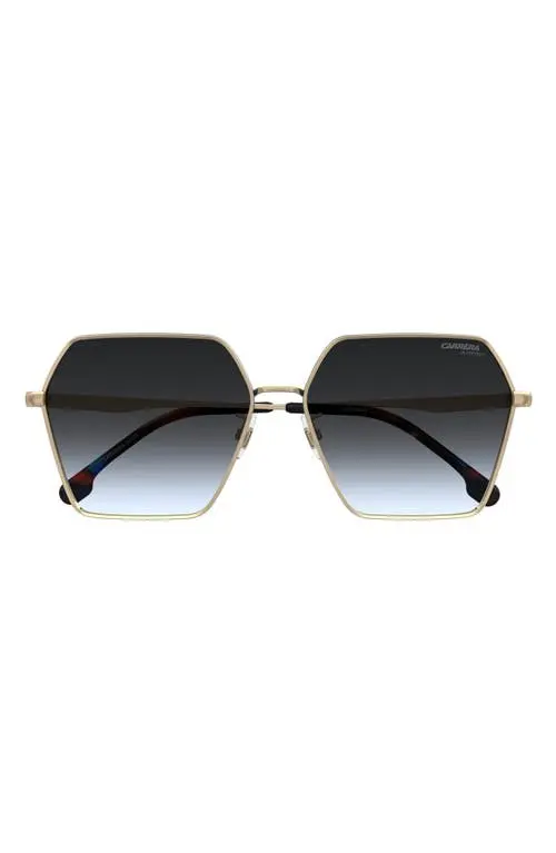 Carrera Eyewear 60mm Octagon Sunglasses - Gold Teal/ Dark Grey