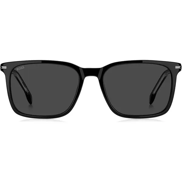 BOSS 55mm Rectangular Sunglasses - Black/grey