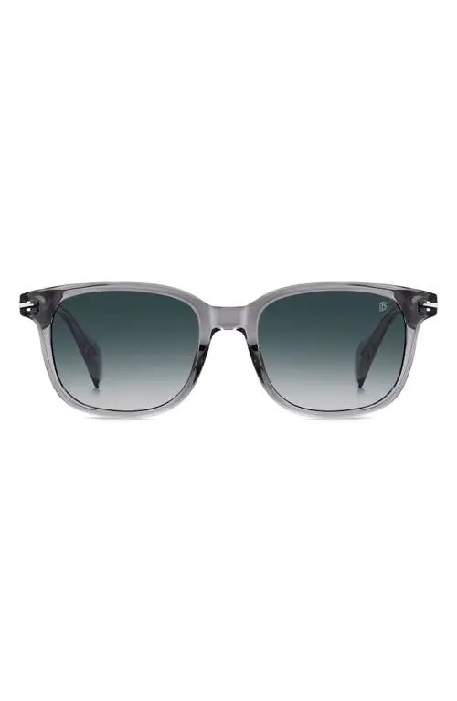 DB EYEWEAR BY DAVID BECKHAM 53mm Rectangular Sunglasses - Grey/ Dark Blue Sf