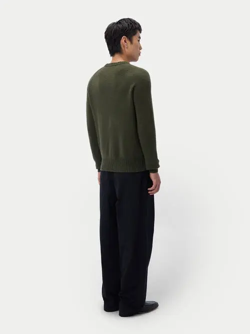 GOBI MONGOLIAN CASHMERE Cashmere Raglan Sleeve Sweater - Capulet Olive