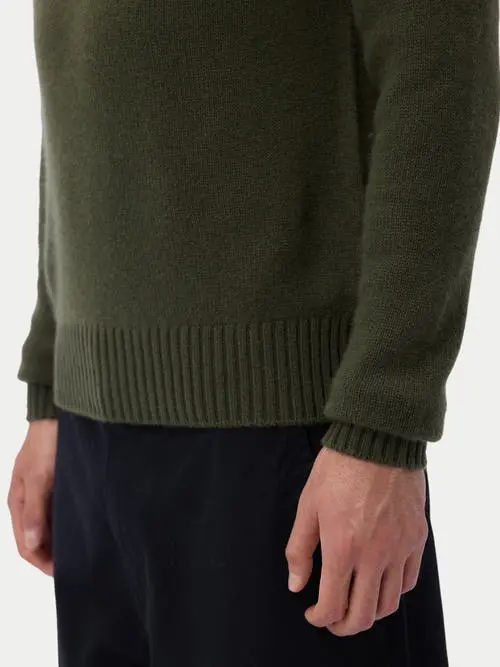 GOBI MONGOLIAN CASHMERE Cashmere Raglan Sleeve Sweater - Capulet Olive