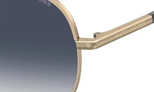 Marc Jacobs 61mm Gradient Aviator Sunglasses - Gold/ Dark Blue Sf