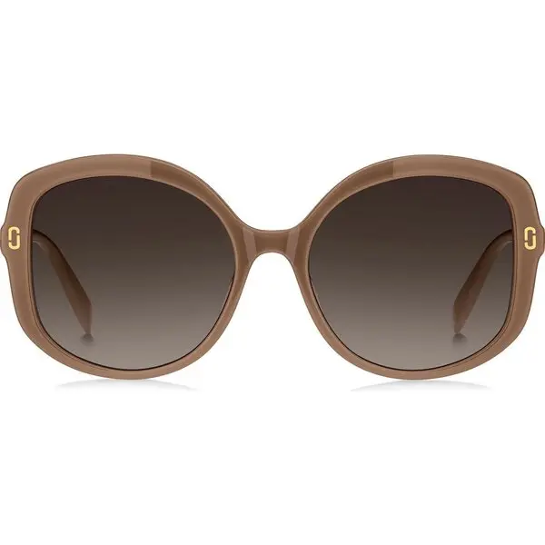 Marc Jacobs 56mm Round Sunglasses - Beige/brown