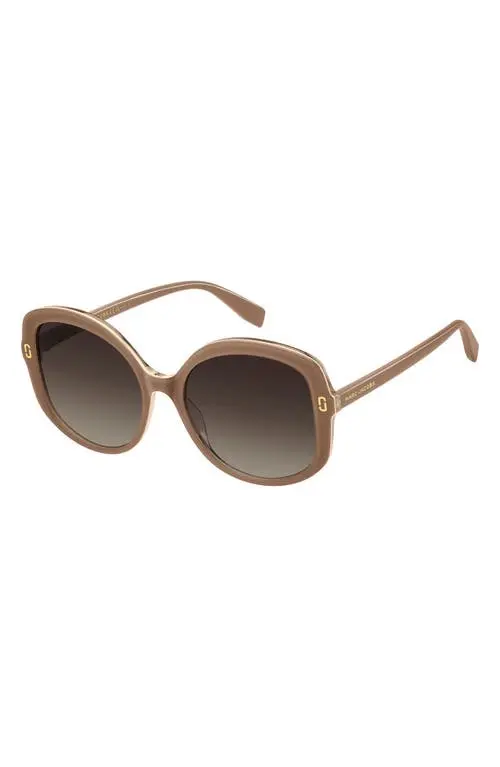 Marc Jacobs 56mm Round Sunglasses - Beige/brown