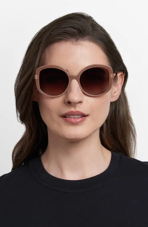 Marc Jacobs 56mm Round Sunglasses - Beige/brown