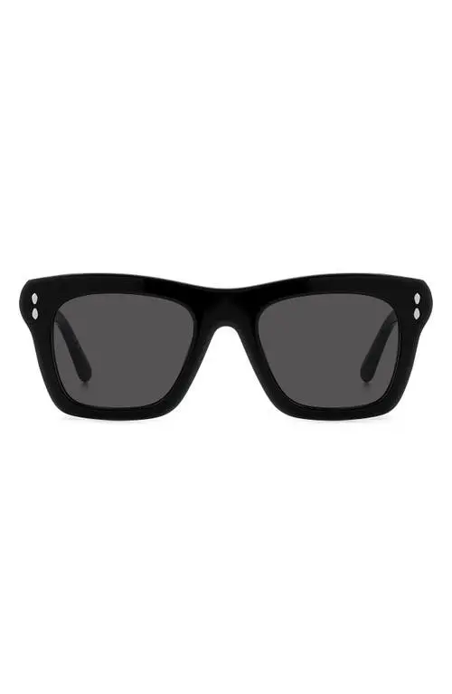 Isabel Marant 51mm Rectangular Sunglasses - Black/ Grey