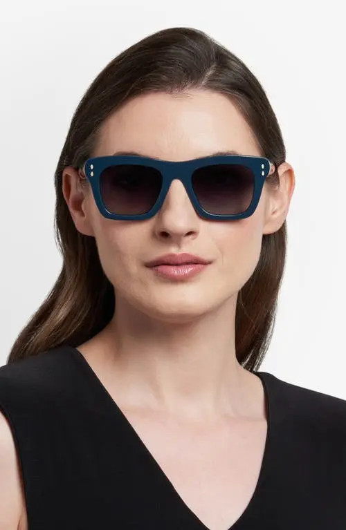 Isabel Marant 51mm Rectangular Sunglasses - Blue/ Dark Grey Sf