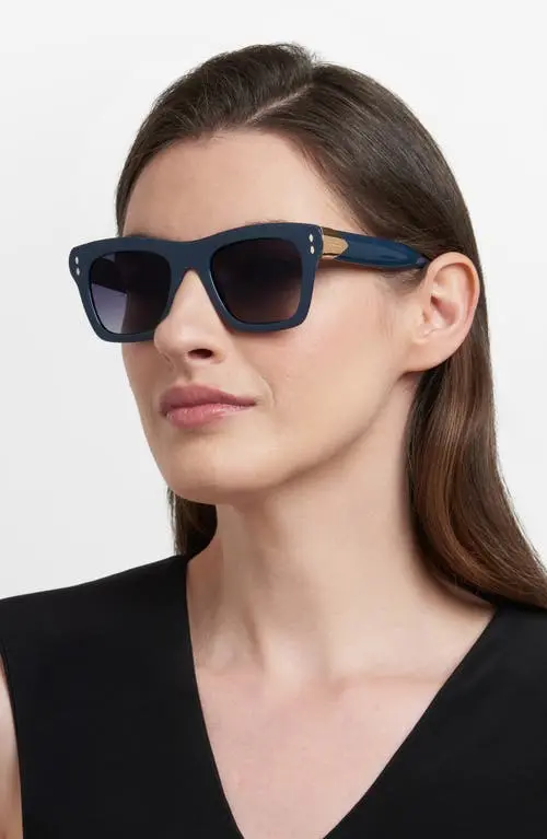 Isabel Marant 51mm Rectangular Sunglasses - Blue/ Dark Grey Sf