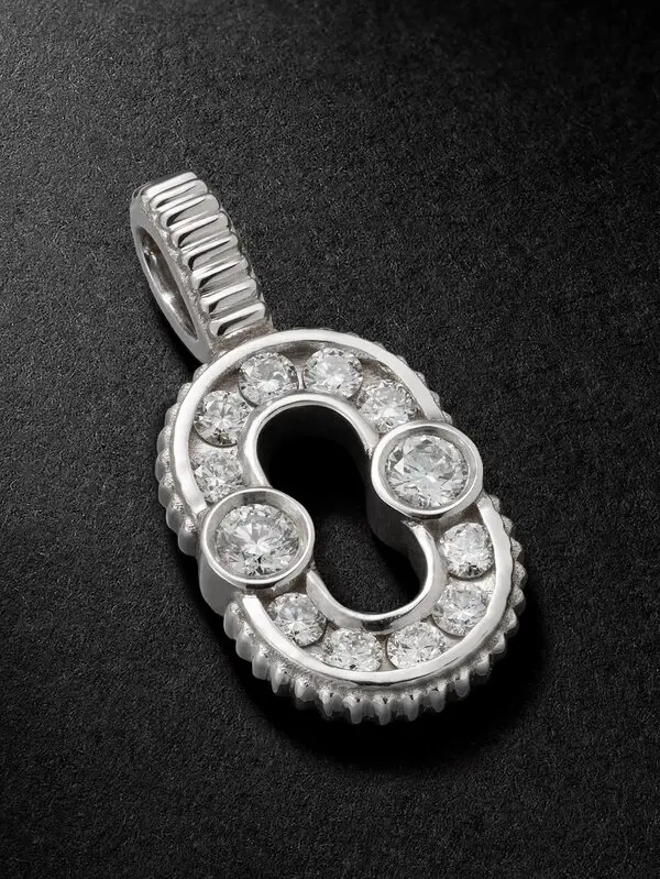 VILTIER Magnetic 18-karat Diamond Pendant - Silver