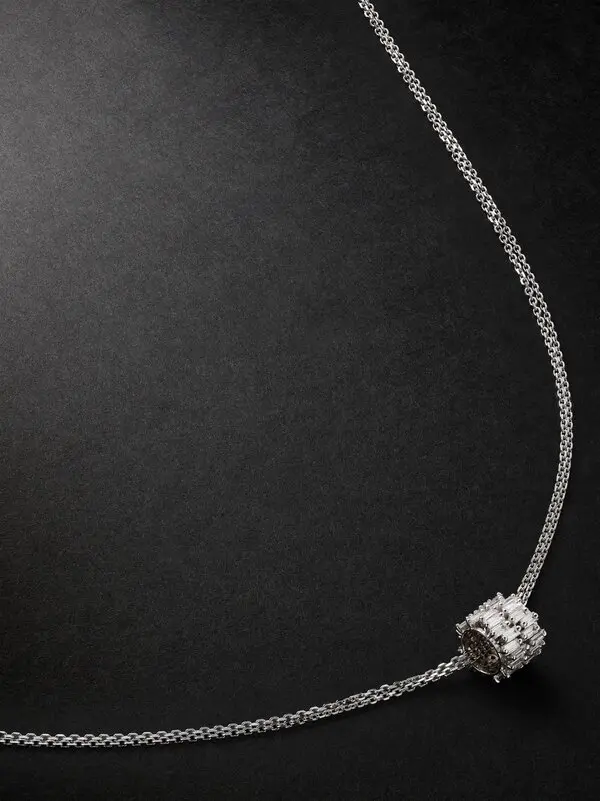 SUZANNE KALAN 18-karat Diamond Necklace - Silver