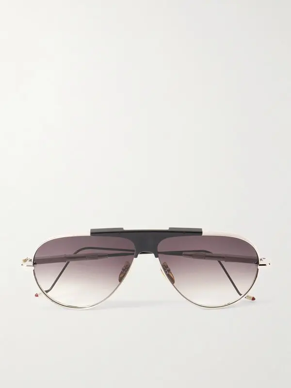 JACQUES MARIE MAGE Kyosho Daido Aviator-style Beta Titanium Sunglasses - Silver