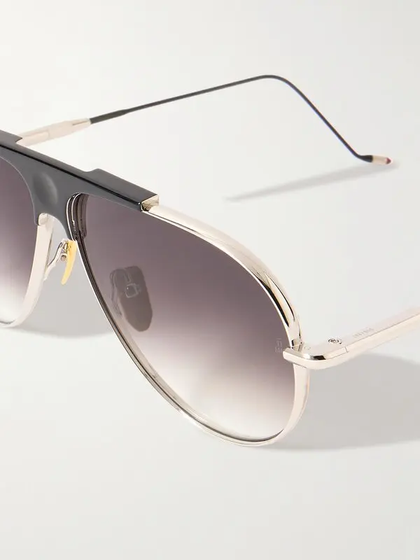 JACQUES MARIE MAGE Kyosho Daido Aviator-style Beta Titanium Sunglasses - Silver