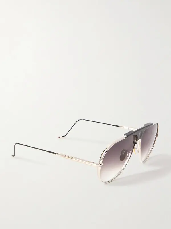 JACQUES MARIE MAGE Kyosho Daido Aviator-style Beta Titanium Sunglasses - Silver