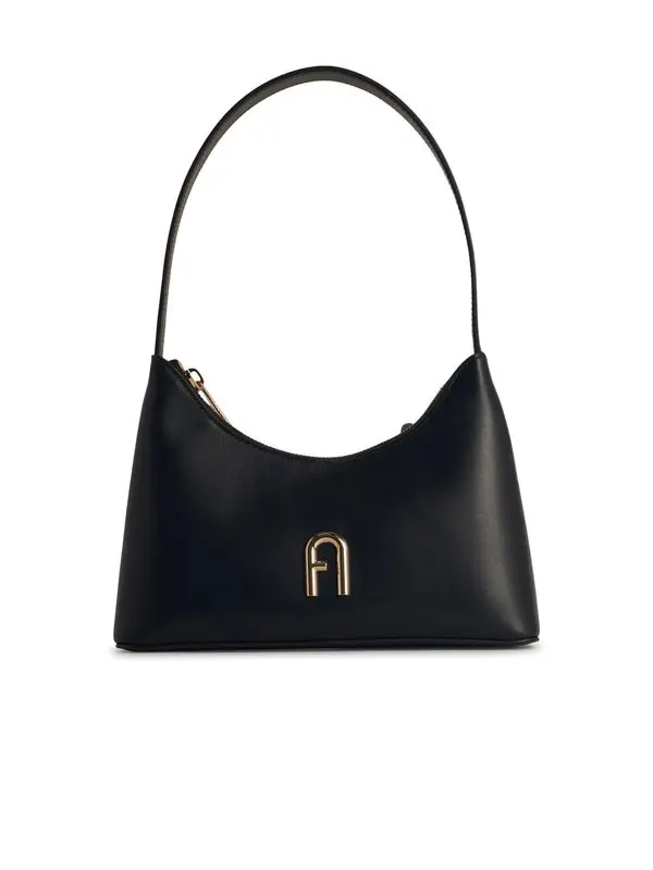 Furla Hobo Diamante Leather Bag - Black