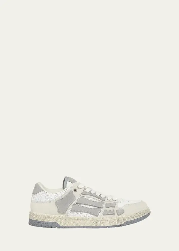 Amiri Skeleton Crystal Low-top Sneakers