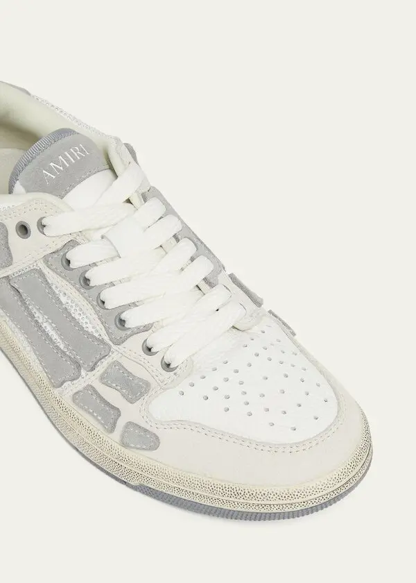 Amiri Skeleton Crystal Low-top Sneakers