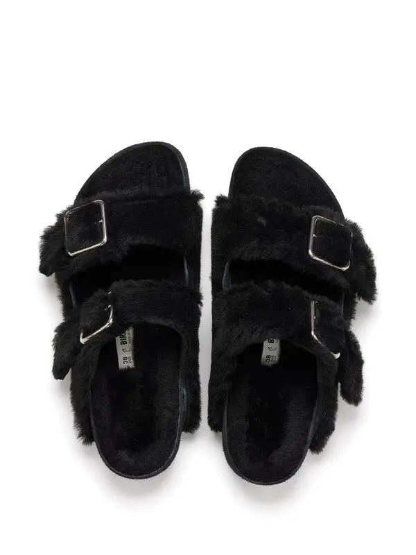 BIRKENSTOCK Shearling Sandals - Black
