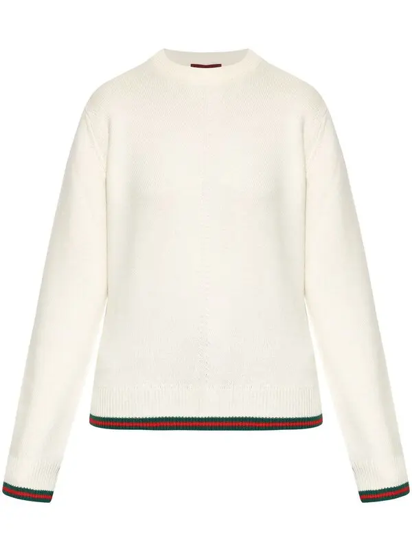 Gucci Web-stripe Trim Sweater