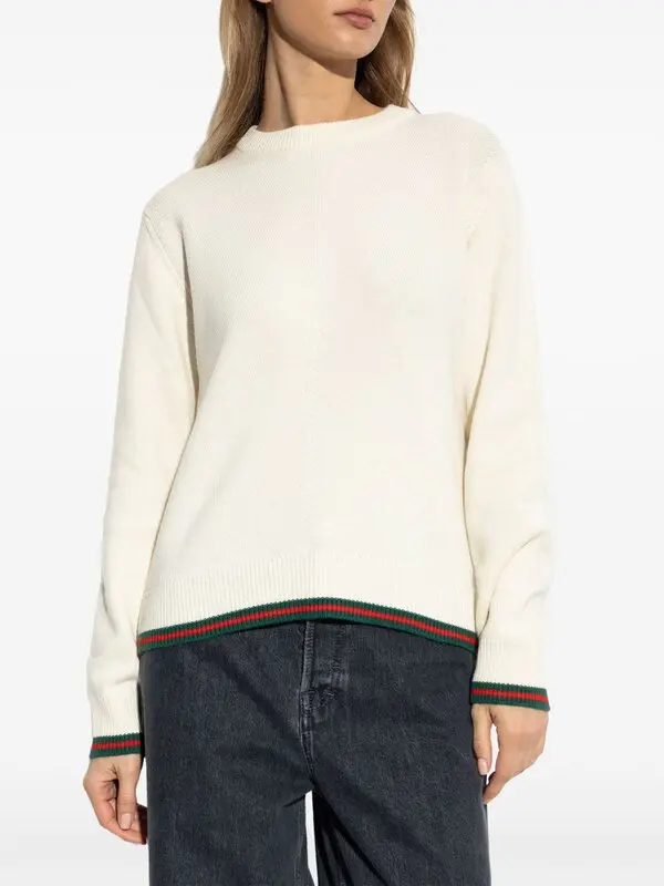 Gucci Web-stripe Trim Sweater