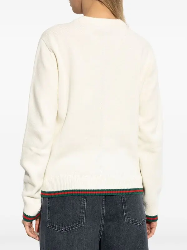 Gucci Web-stripe Trim Sweater