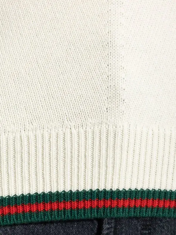 Gucci Web-stripe Trim Sweater