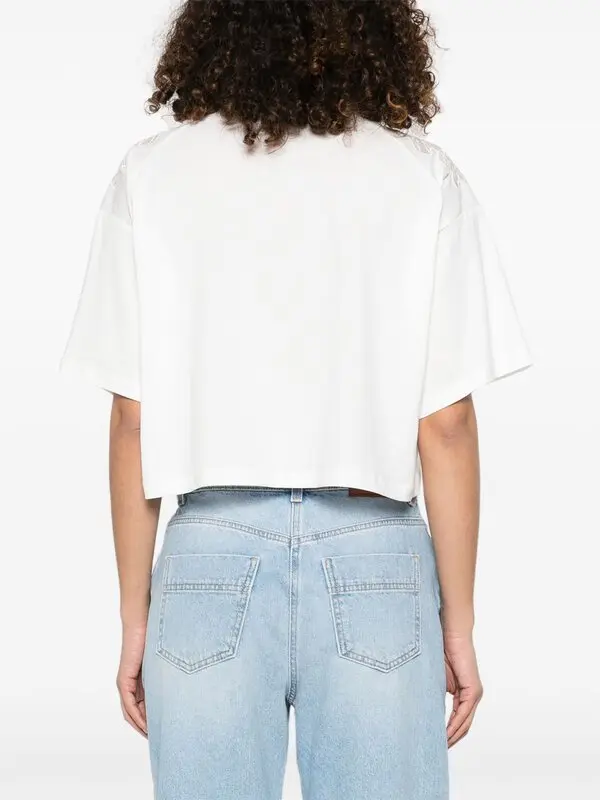 Elisabetta Franchi Embroidered T-shirt - White