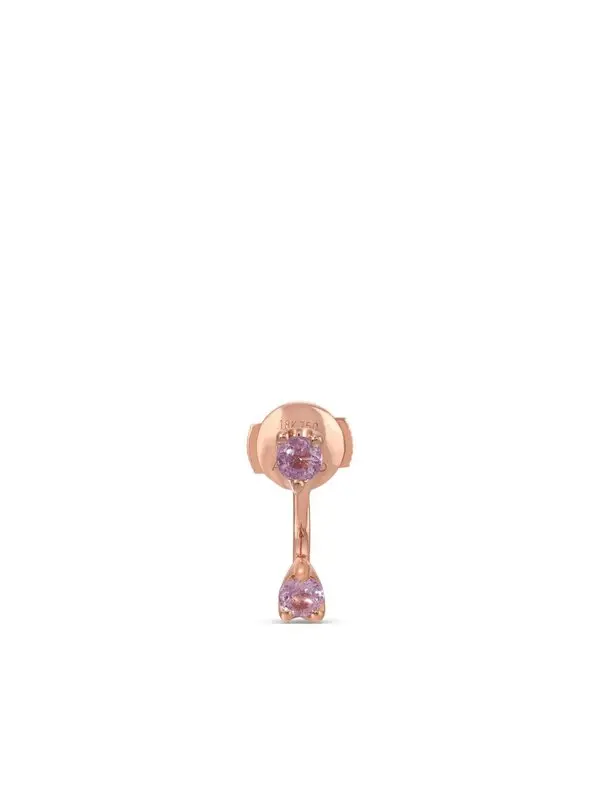 ANITA KO 18k Rose Gold Orbit Sapphire Single Earring - Pink