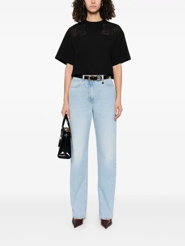 Elisabetta Franchi Embroidered T-shirt - Black