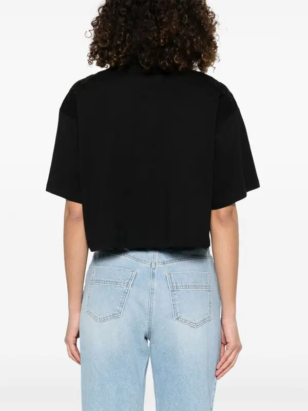 Elisabetta Franchi Embroidered T-shirt - Black