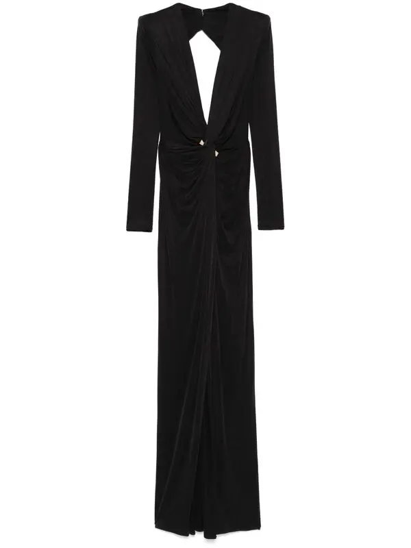 Elisabetta Franchi Piercing-detail Jersey Gown