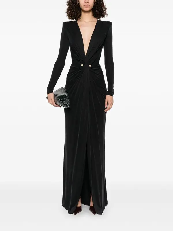 Elisabetta Franchi Piercing-detail Jersey Gown