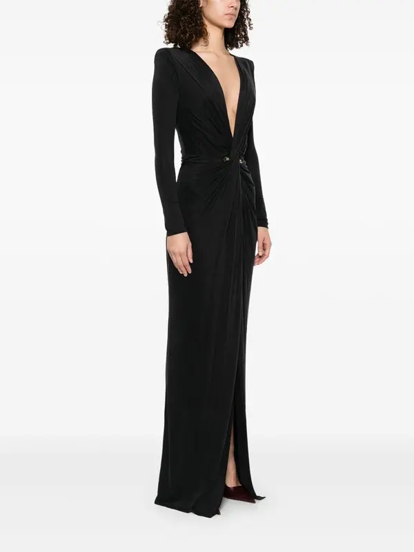 Elisabetta Franchi Piercing-detail Jersey Gown