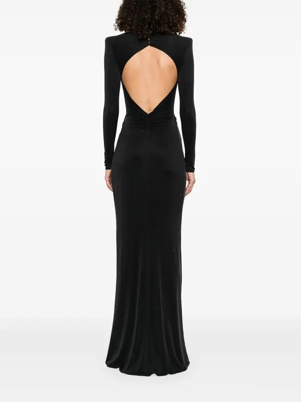Elisabetta Franchi Piercing-detail Jersey Gown
