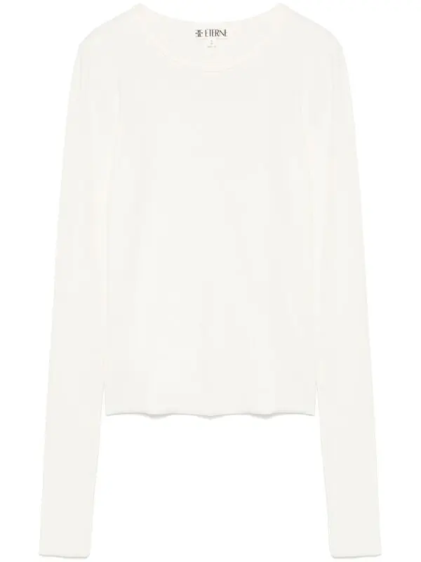 Eterne Long-sleeve Fitted Top - Neutrals