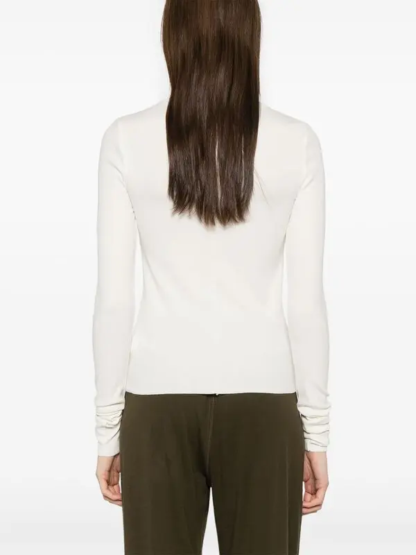 Eterne Long-sleeve Fitted Top - Neutrals