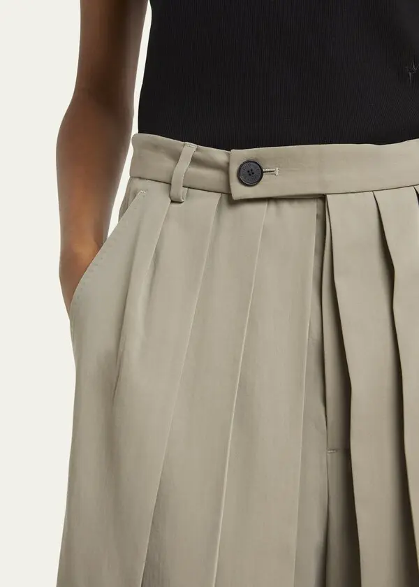 SETCHU - SETCHU Hakama Pleated Wool Shorts