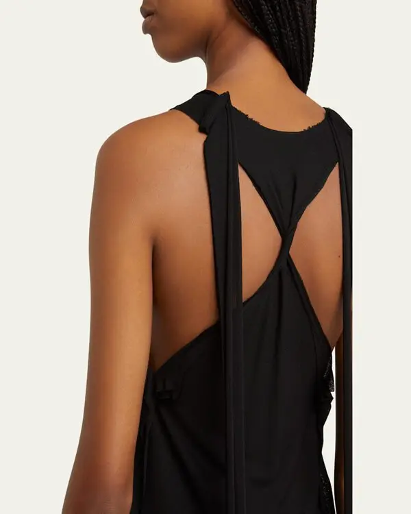 SETCHU Layered Sheer Mini Tank Dress
