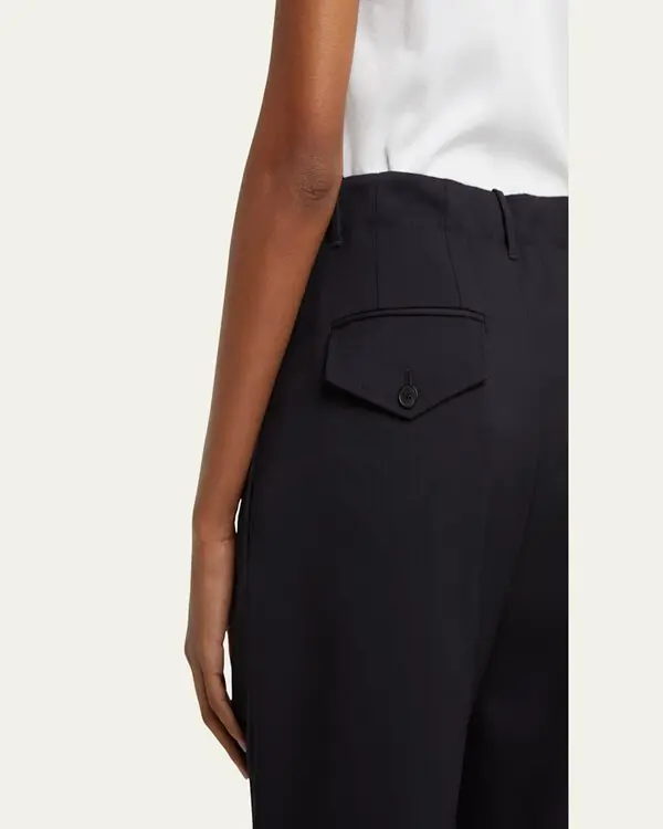 SETCHU Pleated Wool Gabardine Chino Pants