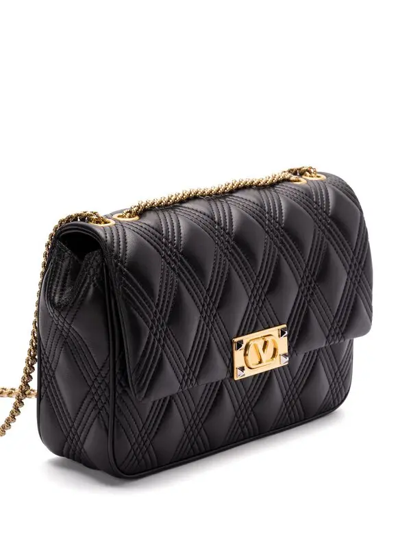 Valentino Garavani Leather Shoulder Bag - Black